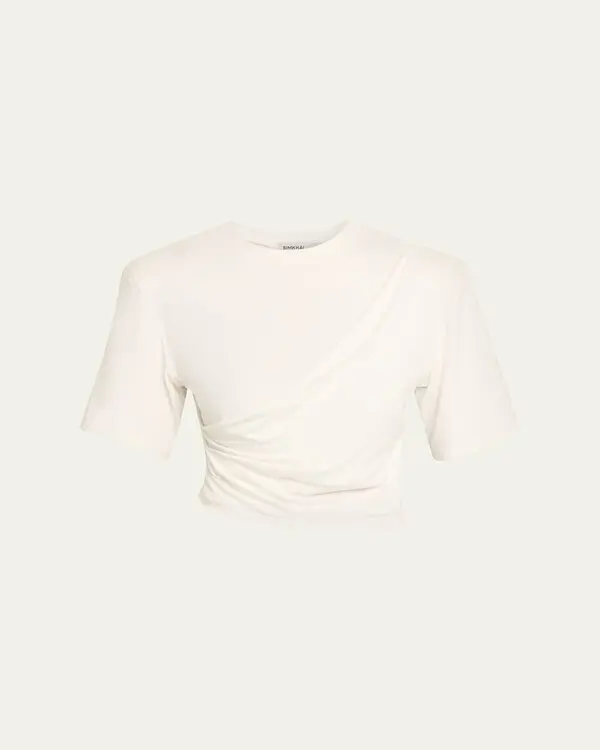 Simkhai Rowley Gathered Short-sleeve Tee
