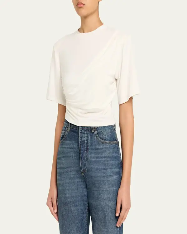 Simkhai Rowley Gathered Short-sleeve Tee