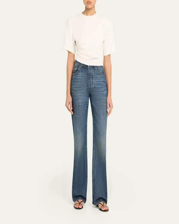 Simkhai Rowley Gathered Short-sleeve Tee
