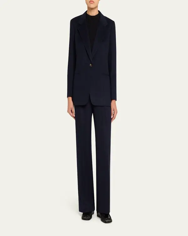 Lafayette 148 New York Single-button Camel Hair Blazer