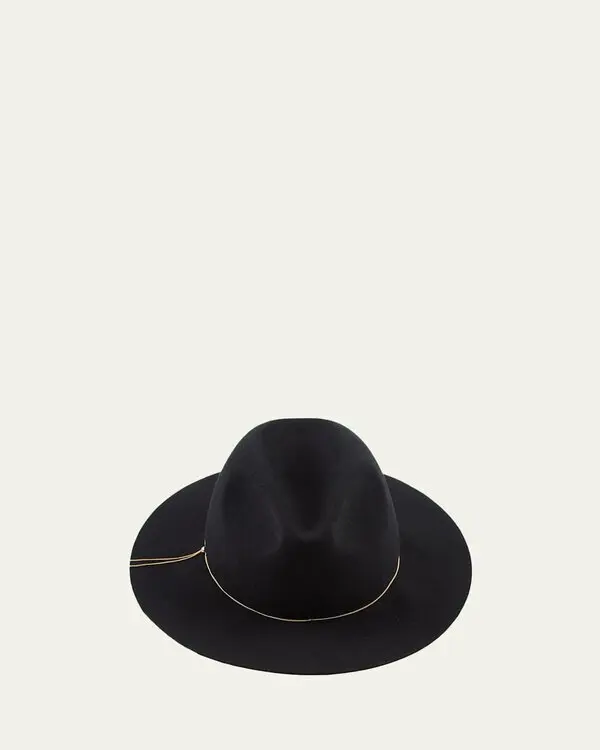 Eugenia Kim Wool Felt Fedora With Goldtone Chain