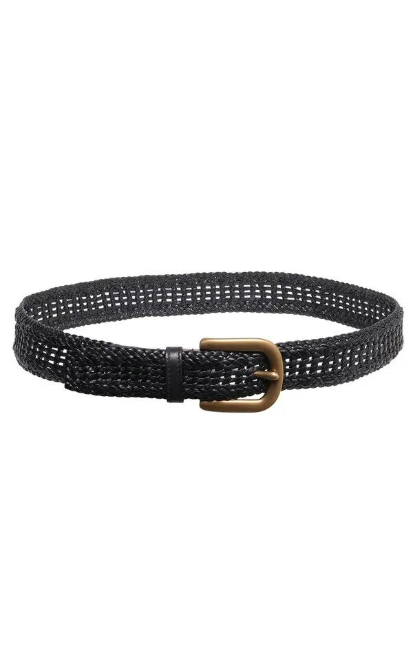 Gabriela Hearst Braided Leather Belt - Black