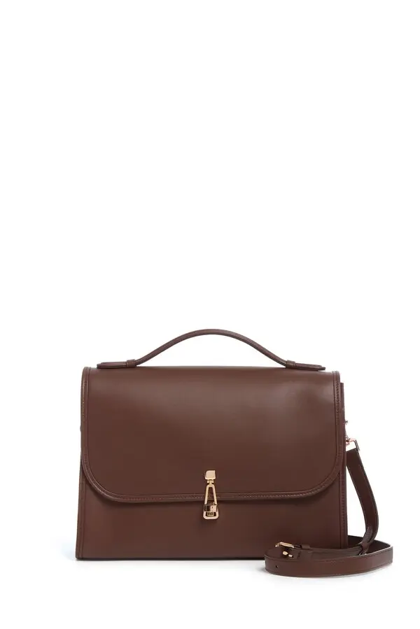 Gabriela Hearst Large Leonora Flap Bag - Chocolate
