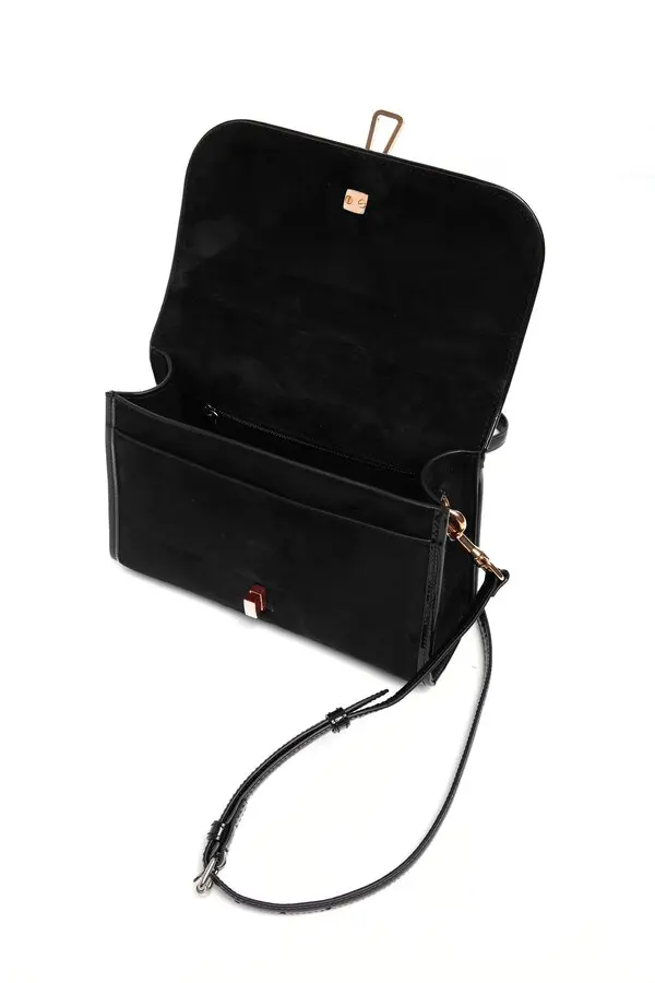 Gabriela Hearst Small Leonora Flap Bag - Black