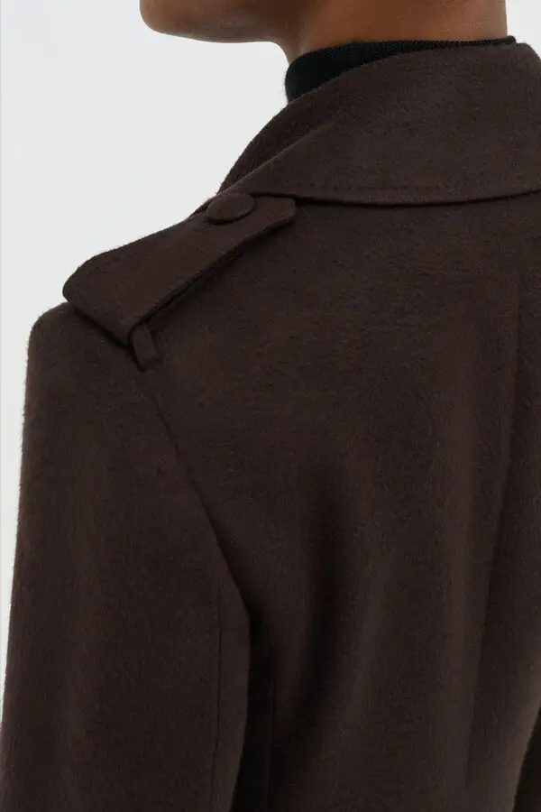 Gabriela Hearst Houstt Trench Coat In Winter Silk - Chocolate