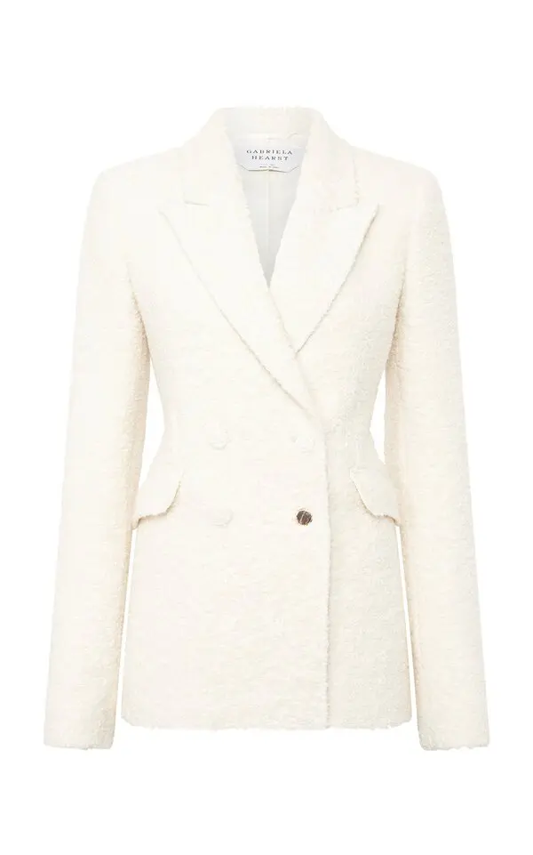 Gabriela Hearst Stephanie Recycled Cashmere Boucle Blazer - Ivory