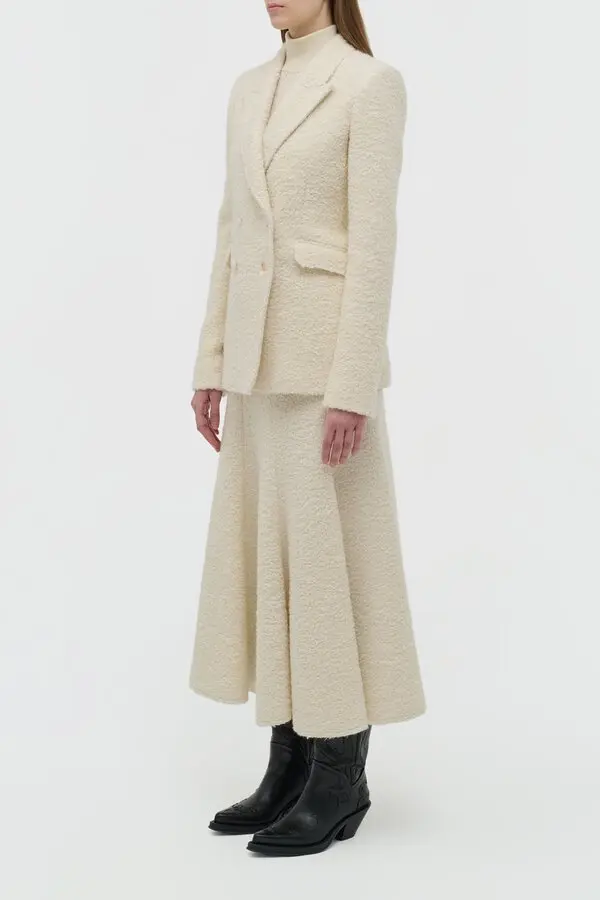 Gabriela Hearst Stephanie Recycled Cashmere Boucle Blazer - Ivory