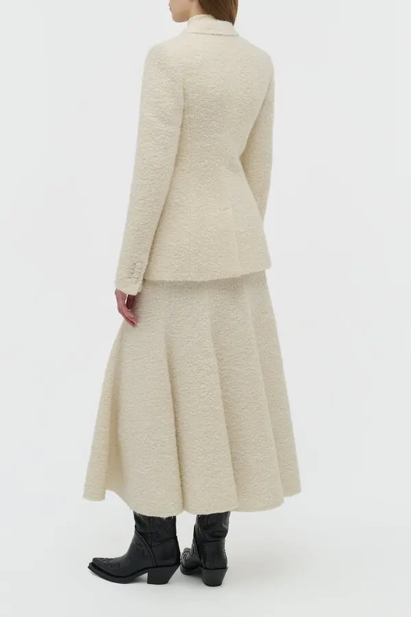 Gabriela Hearst Stephanie Recycled Cashmere Boucle Blazer - Ivory