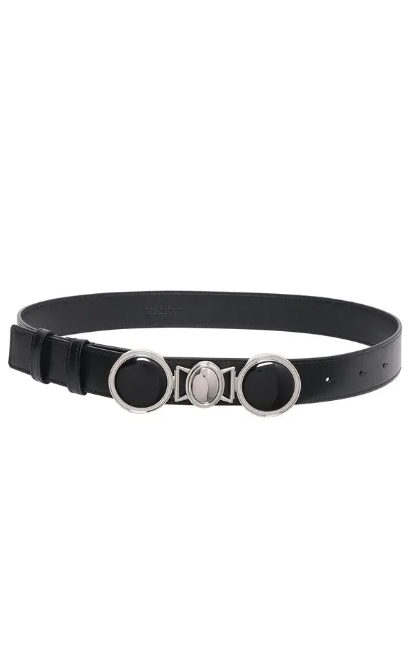 Gabriela Hearst Grange Stone Leather Belt - Black