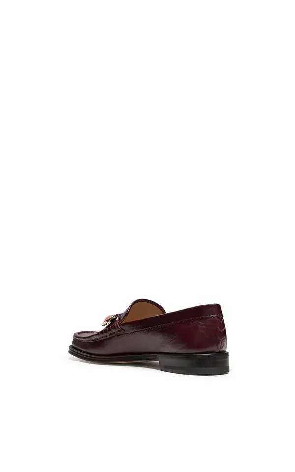 Gabriela Hearst Melchora Leather Loafers With Precious Stone Detail