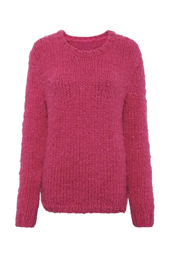Gabriela Hearst Lawrence Knit Sweater - Fuchsia