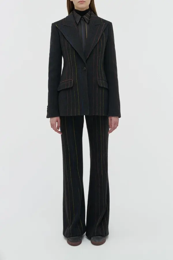Gabriela Hearst Leiva Pinstripe Wool Cashmere Blazer