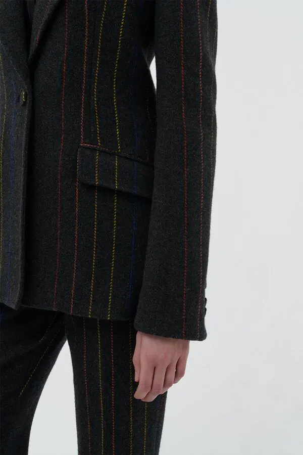 Gabriela Hearst Leiva Pinstripe Wool Cashmere Blazer