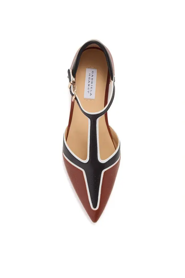 Gabriela Hearst Leya Moto T-strap Flat Shoe