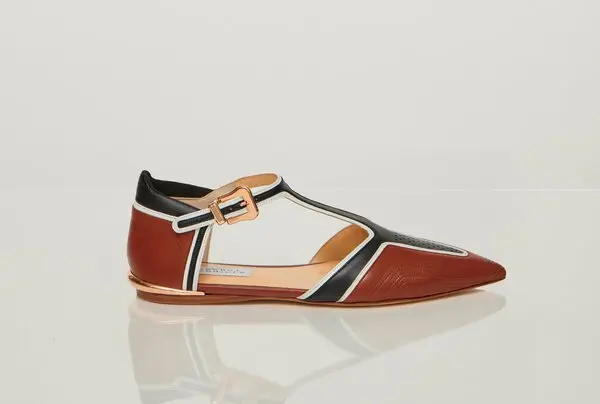 Gabriela Hearst Leya Moto T-strap Flat Shoe