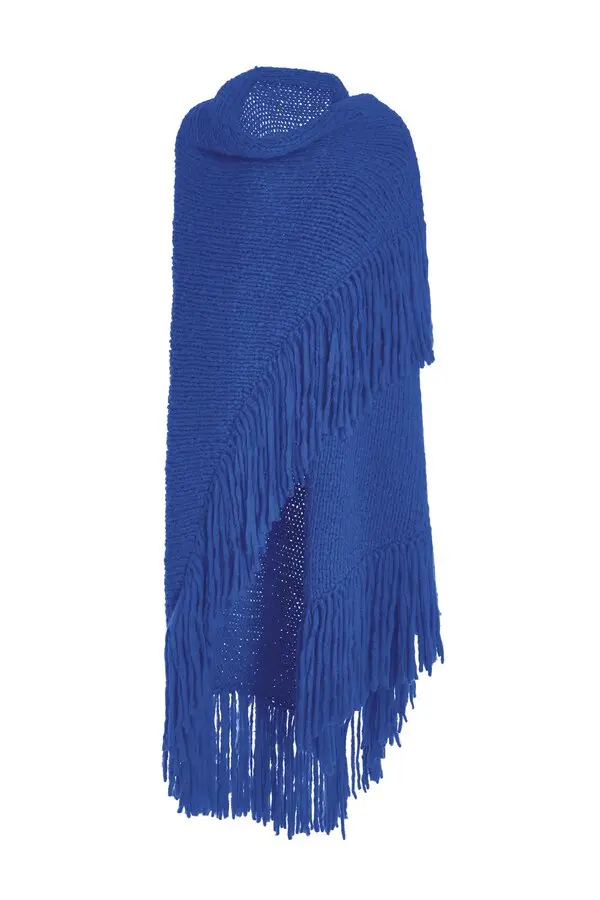 Gabriela Hearst Lauren Knit Wrap In Welfat Cashmere - Cobalt
