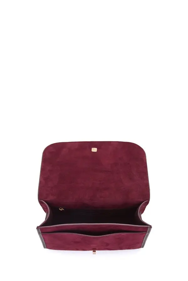 Gabriela Hearst Medium Leonora Flap Bag - Bordeaux