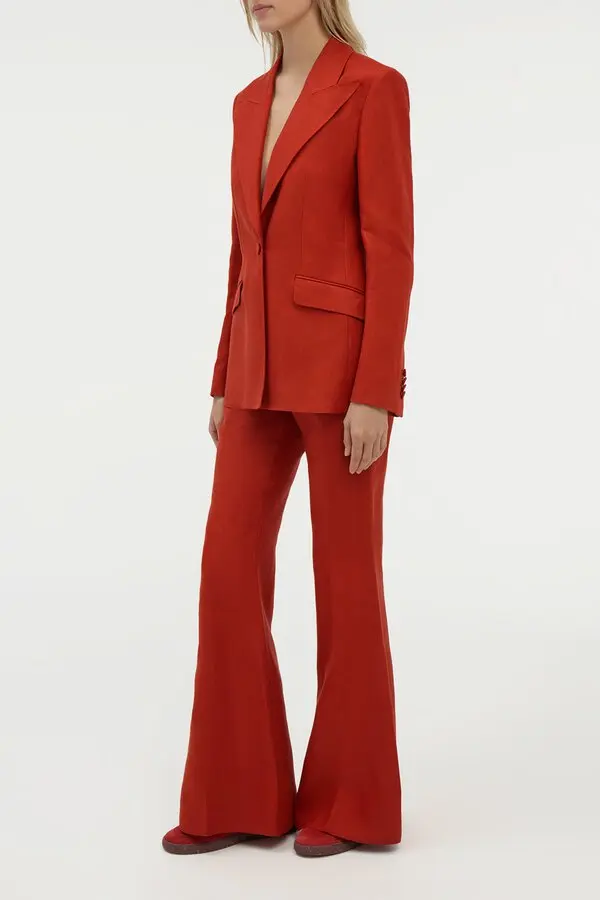 Gabriela Hearst Leiva Linen Twill Blazer - Antelope Orange