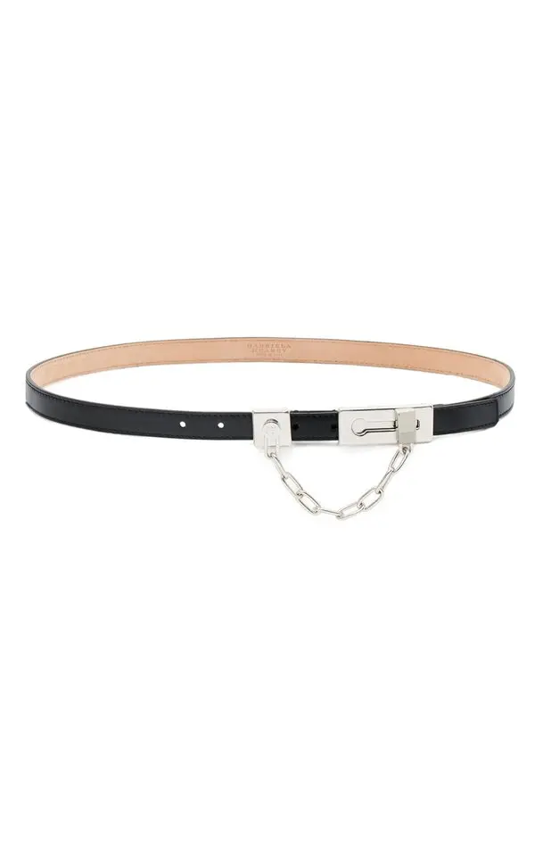 Gabriela Hearst Lock Leather Belt - Black