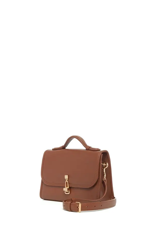 Gabriela Hearst Small Leonora Flap Bag - Cognac