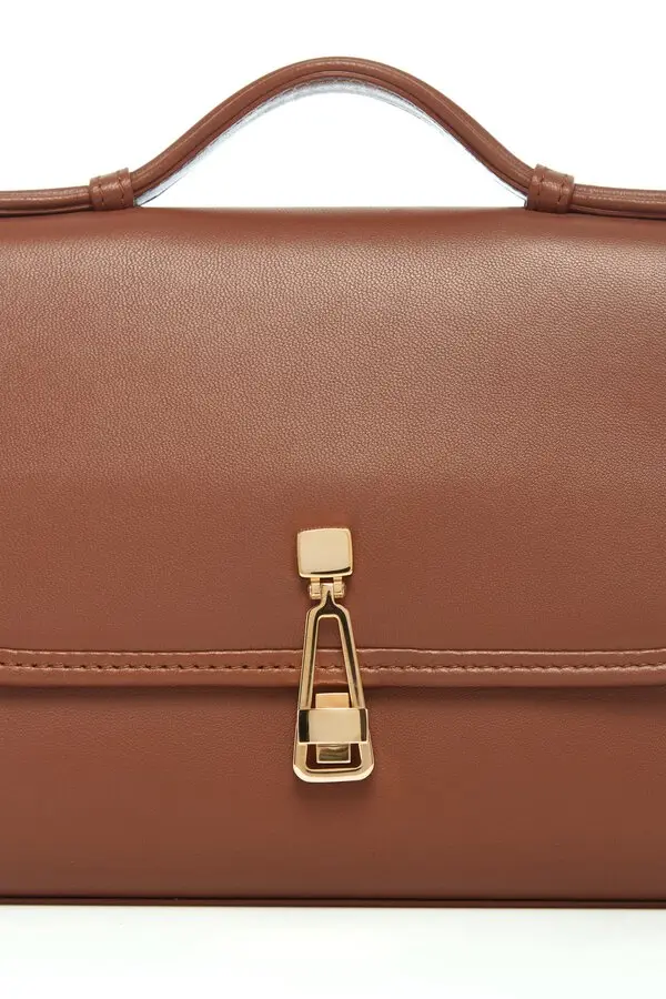 Gabriela Hearst Small Leonora Flap Bag - Cognac