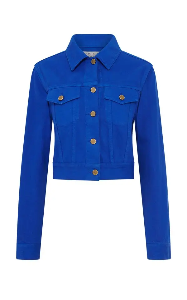 Gabriela Hearst Bronte Recycled Cotton Denim Jacket - Cobalt
