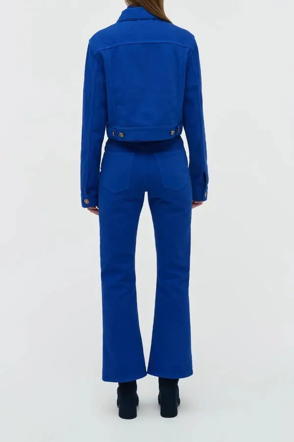 Gabriela Hearst Bronte Recycled Cotton Denim Jacket - Cobalt