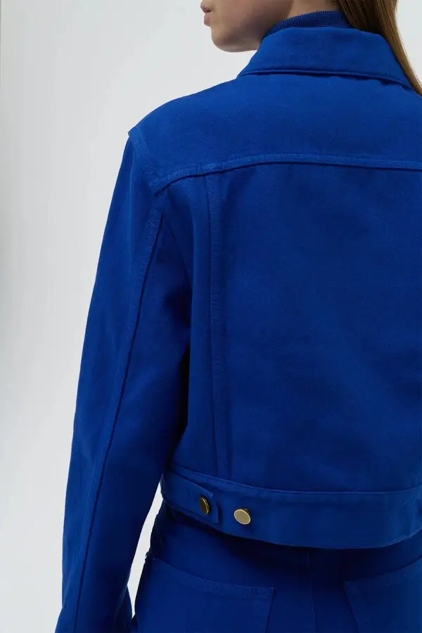 Gabriela Hearst Bronte Recycled Cotton Denim Jacket - Cobalt
