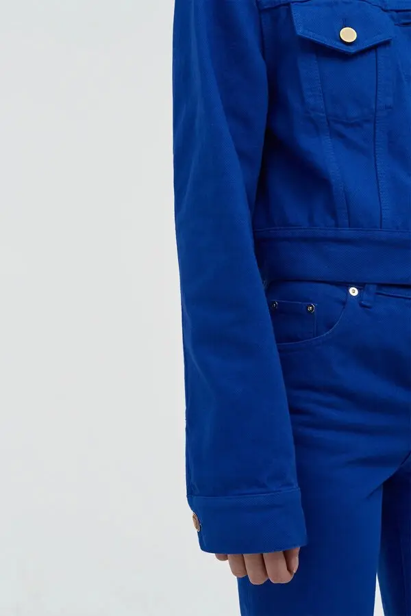 Gabriela Hearst Bronte Recycled Cotton Denim Jacket - Cobalt