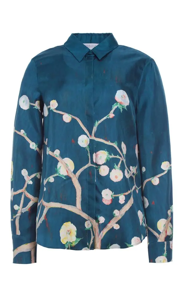 Gabriela Hearst Henri Printed Silk Twill Blouse