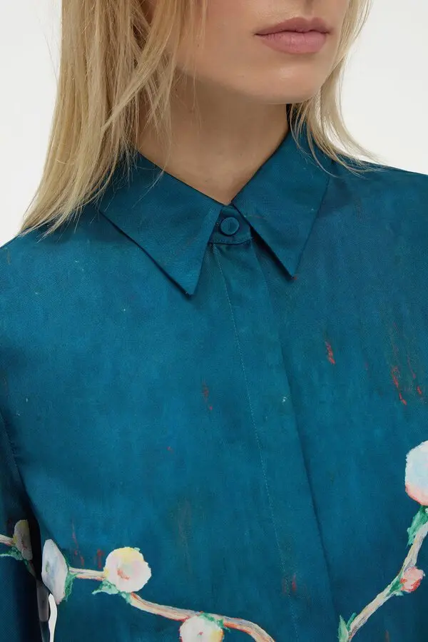 Gabriela Hearst Henri Printed Silk Twill Blouse