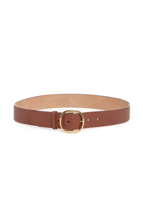 Gabriela Hearst Elster Buckle Leather Belt - Cognac