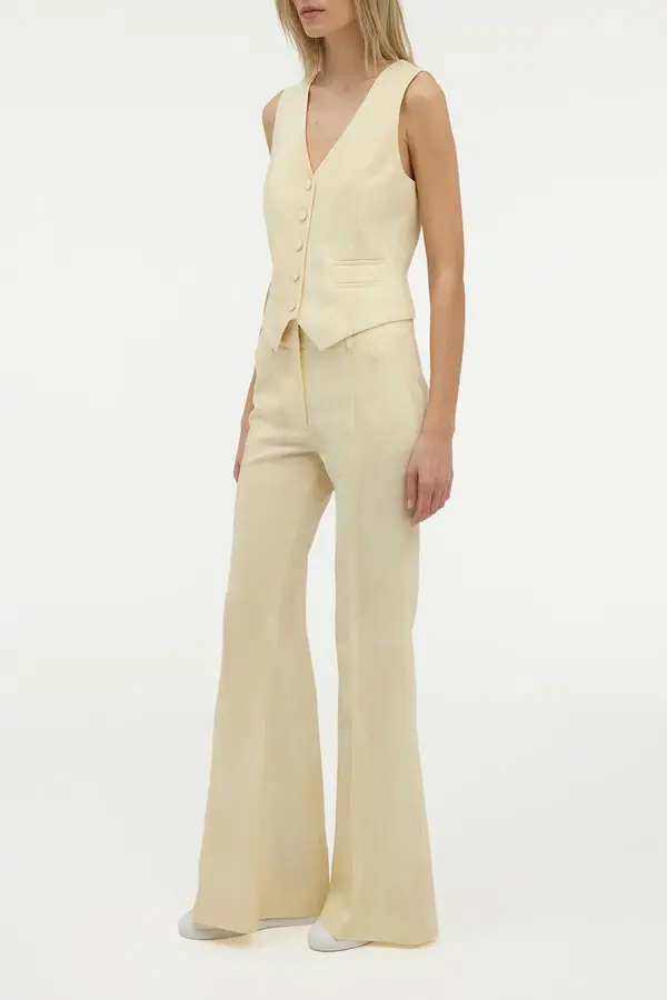 Gabriela Hearst Rhein Flare Virgin Wool Pant