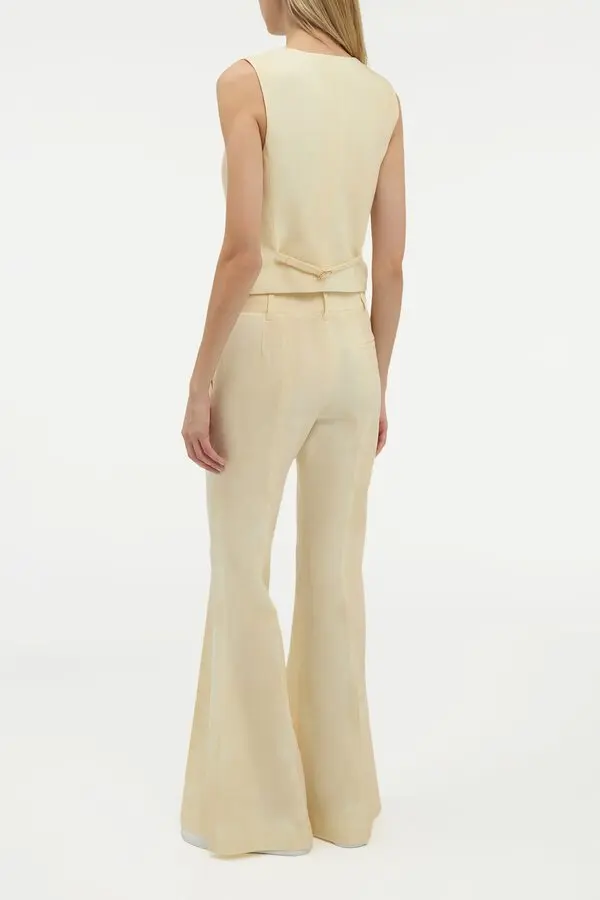 Gabriela Hearst Rhein Flare Virgin Wool Pant