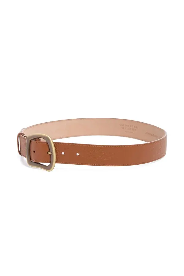 Gabriela Hearst Simone Belt In Textured Leather - Cognac