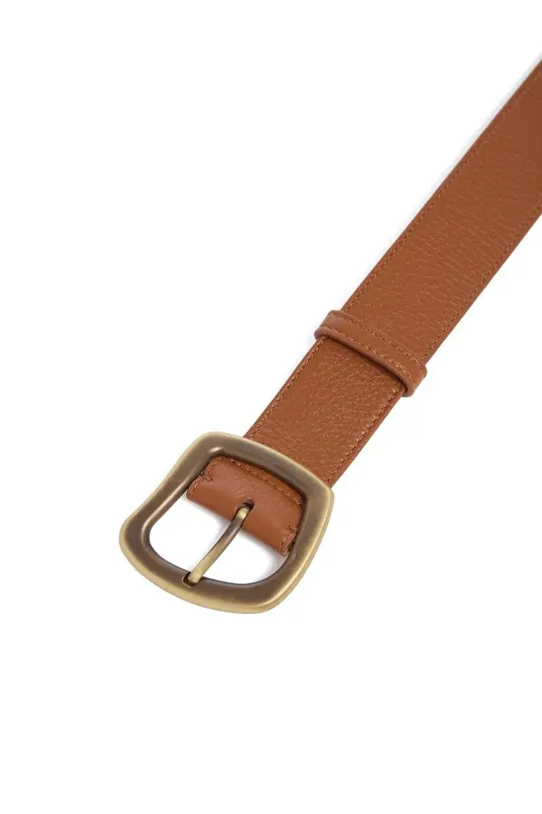 Gabriela Hearst Simone Belt In Textured Leather - Cognac