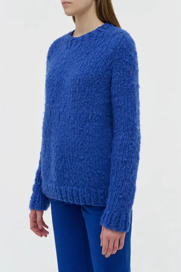 Gabriela Hearst Lawrence Knit Cashmere Sweater - Cobalt