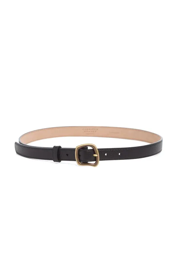 Gabriela Hearst Small Simone Textured Leather Belt - Black