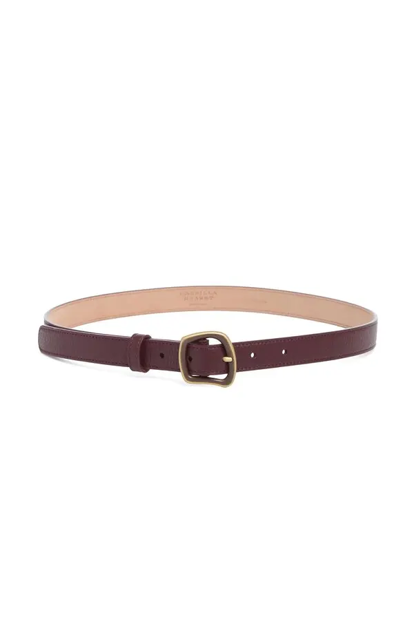 Gabriela Hearst Simone Belt In Textured Leather - Bordeaux