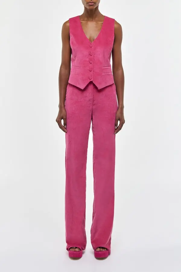 Gabriela Hearst Vesta Flare Pant - Fuchsia