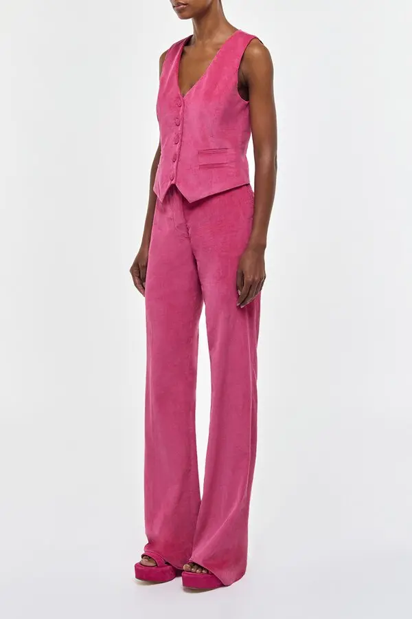 Gabriela Hearst Vesta Flare Pant - Fuchsia