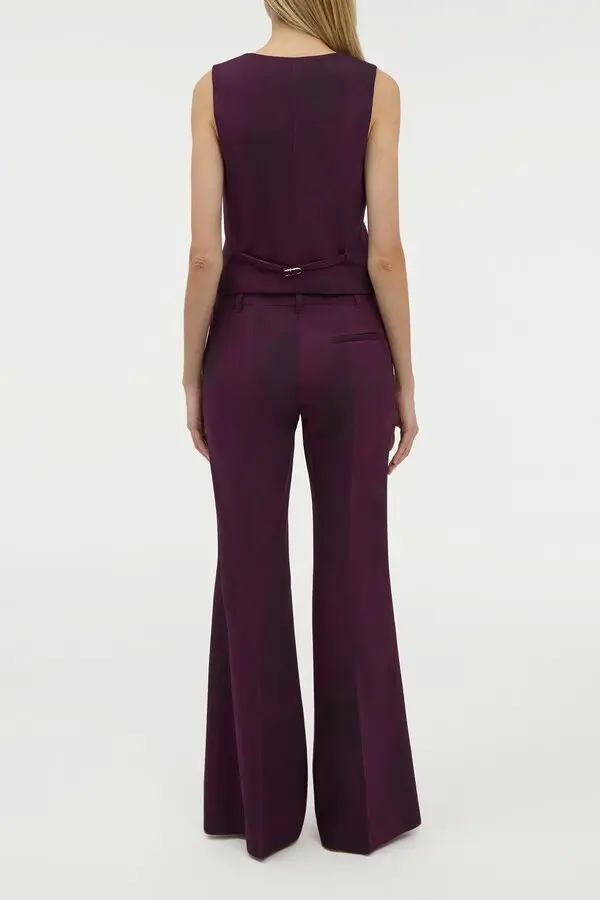 Gabriela Hearst Coleridge Virgin Wool Vest - Bordeaux