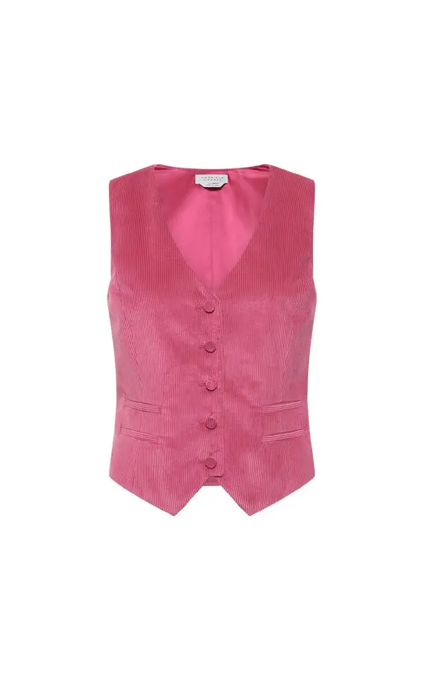 Gabriela Hearst Coleridge Vest - Fuchsia