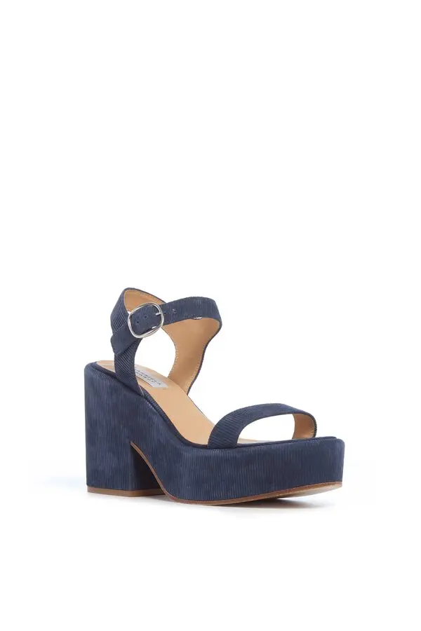 Gabriela Hearst Iman Platform Sandals - Navy