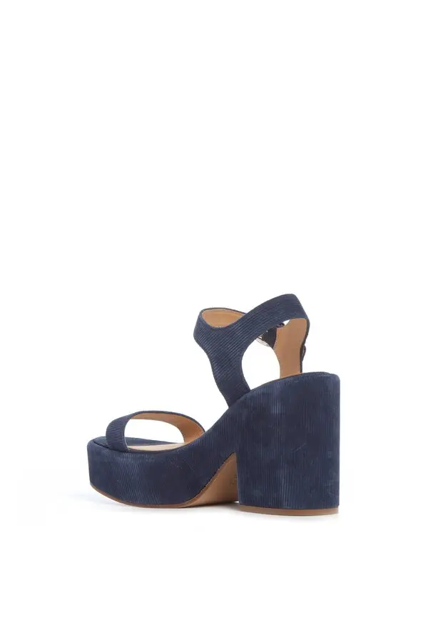 Gabriela Hearst Iman Platform Sandals - Navy