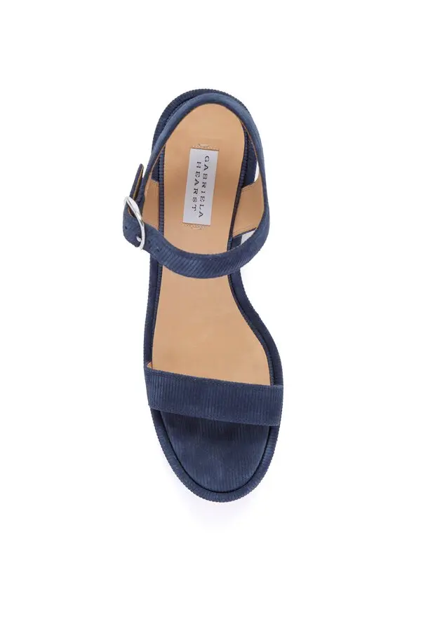 Gabriela Hearst Iman Platform Sandals - Navy