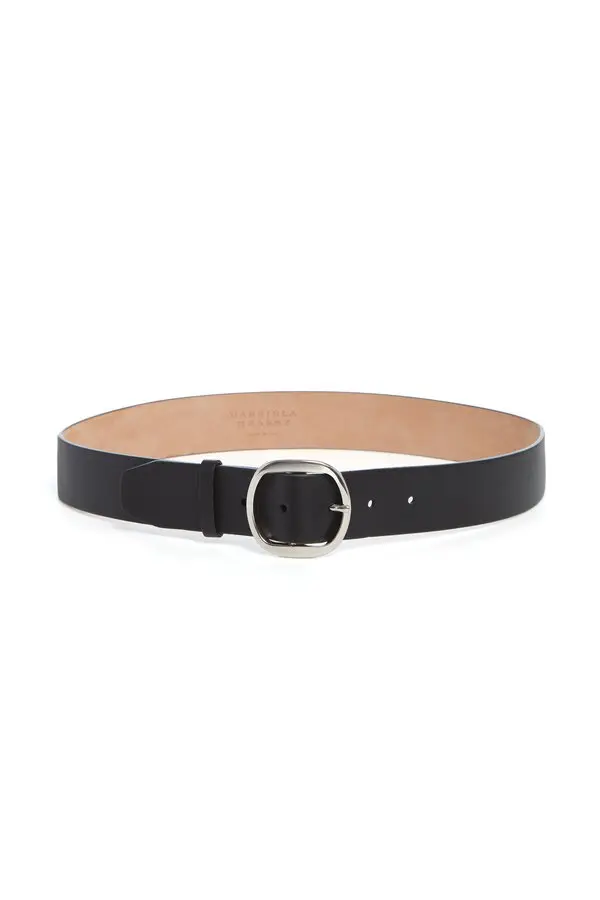 Gabriela Hearst Elster Buckle Leather Belt - Black