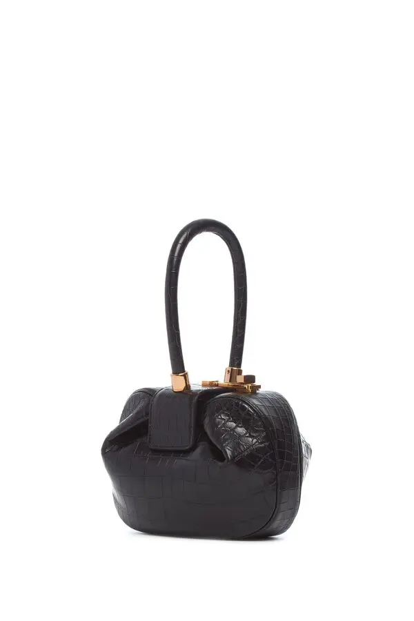 Gabriela Hearst Demi Bag In Crocodile Leather - Black