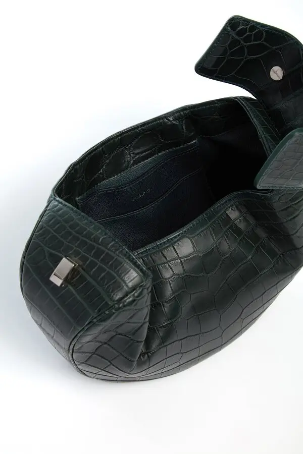 Gabriela Hearst Demi Bag In Crocodile Leather - Green