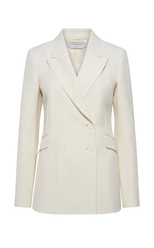 Gabriela Hearst Angela Blazer In Sportswear Wool - Ivory